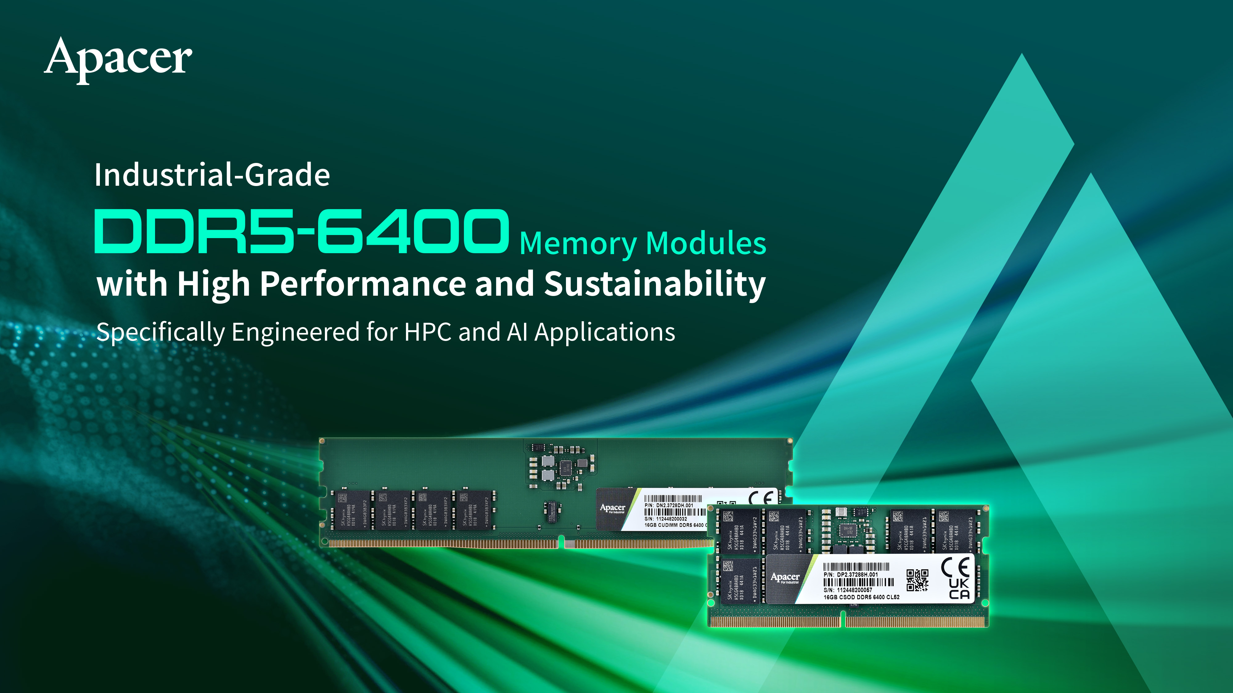 Apacer Commences Mass Production of Industrial-Grade DDR5-6400 Memory Modules with High ...
